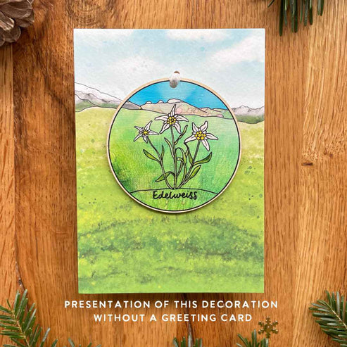 Edelweiss Decoration - Keepsake & Swiss Christmas Card – Deer and ...