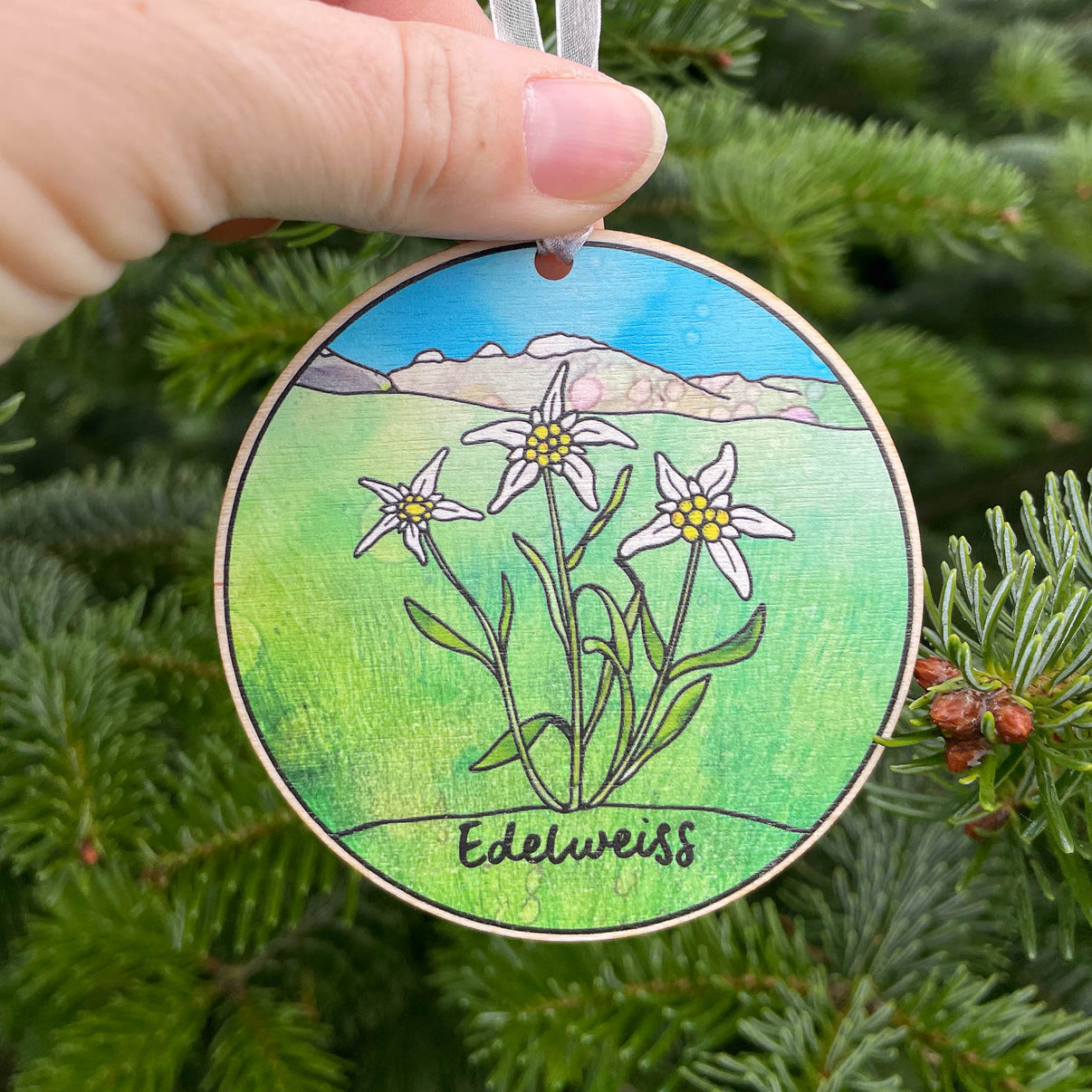 Edelweiss Decoration - Keepsake & Swiss Christmas Card – Deer and ...